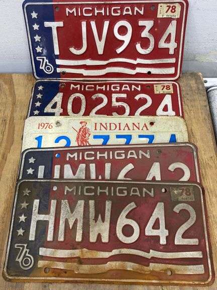 Michigan and Indiana license plates from 1970’s. 2c - Lil Dusty Online ...