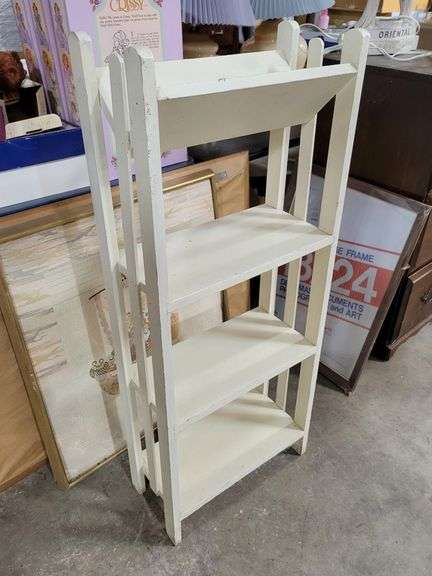 Wood shelf about 4ft tall - Lil Dusty Online Auctions - All Estate ...