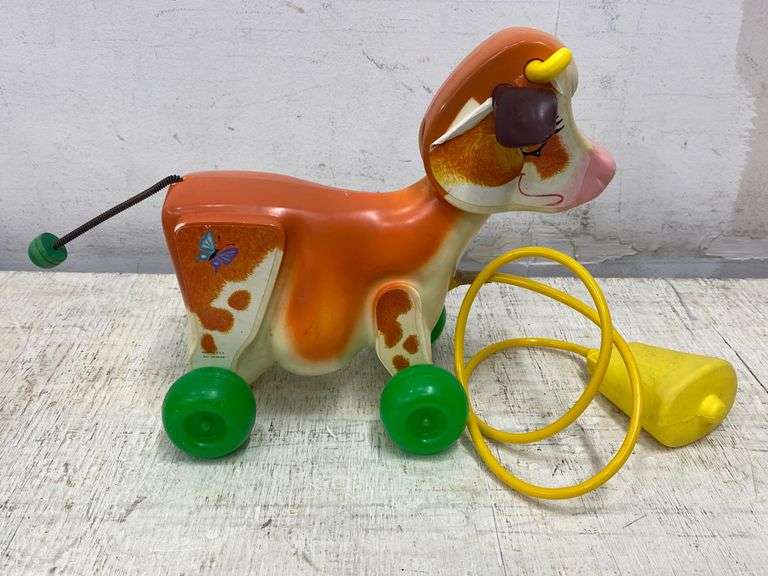 Vintage Fisher-Price pull-along cow 1972. 3a - Lil Dusty Online ...