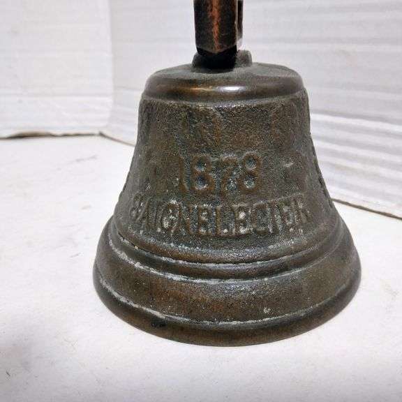 Heavy brass bell 3 1/2" x 3 3/4" marked 1878 Saignelegier Chiantel ...
