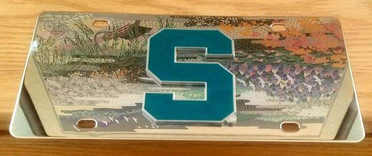 Michigan State University MSU SPARTANS Stainless Steel License Plate ...