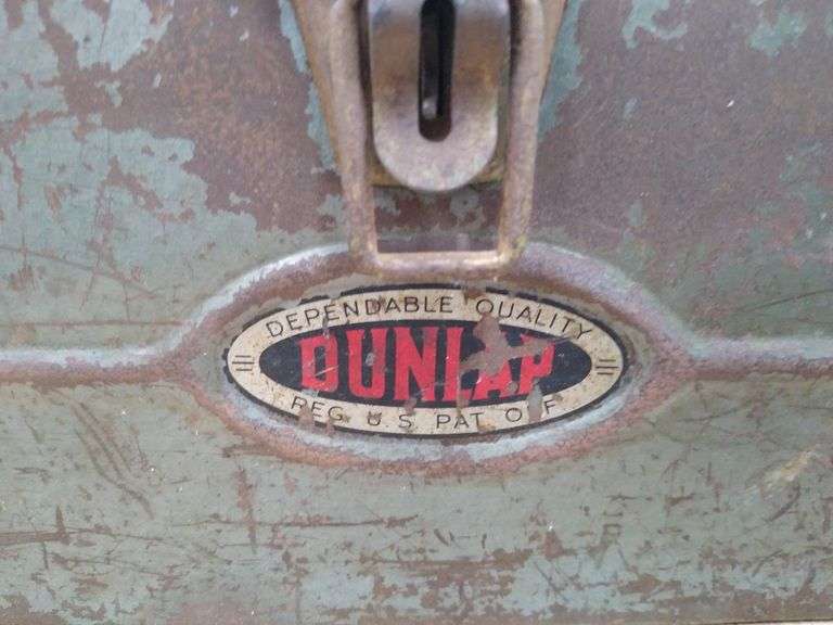 Vintage Dunlap metal toolbox with contacts.6c - Lil Dusty Online ...