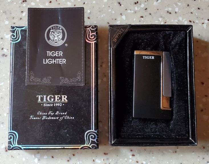 RARE Tiger Brand Refillable Butane Pocket Lighter New in Box - Lil ...