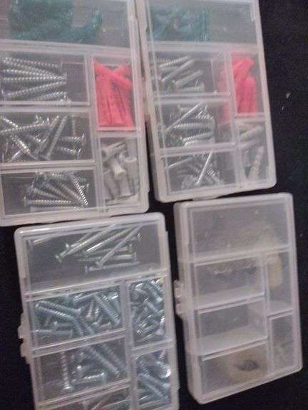 13 Containers of screws bolts washers and nails - Lil Dusty Online ...