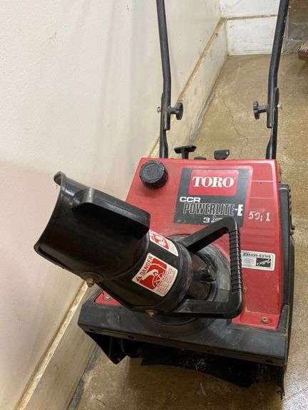 Toro CCR Powerlite-E snowblower - Lil Dusty Online Auctions - All ...