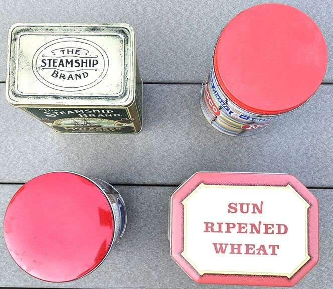 Four Collectors Advertising Tins - Lil Dusty Online Auctions - All ...