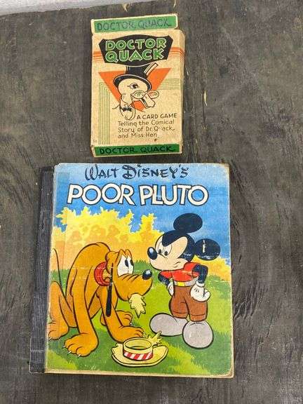 1935 Doctor Quack card game, Walt Disney’s Poor Pluto book 1948 (BIN $9 ...