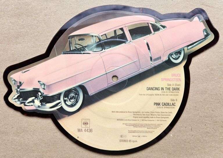 Unusual & Scarce Vinyl 45 RPM Picture Disc of Bruce Springsteen's Pink ...