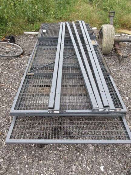 (6) Posts, 2" x 2" x 8'6"; (2) Wire Cage Panels, 4' x 10'; (4) Wire ...