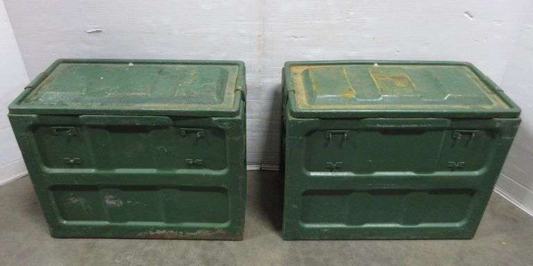 (2) 1950s US Navy Small Arms Ammo Cans, Very Heavy - Albrecht Auction ...
