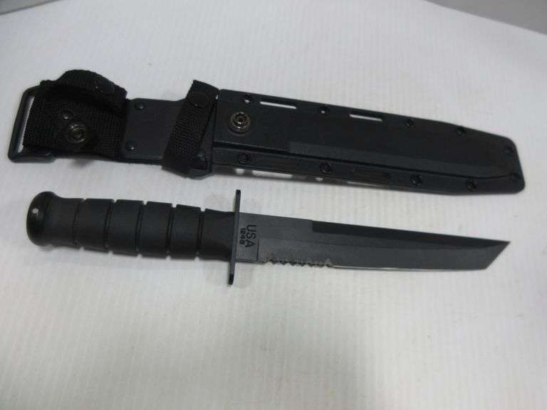 Ka-Bar 1245 Military Tanto Fighting Tactical Knife with Sheath ...
