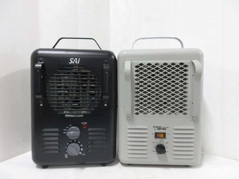 (2) Electric Heaters: Titan 120V, 1500W, Adjustable Thermostat, Hi-Lo ...