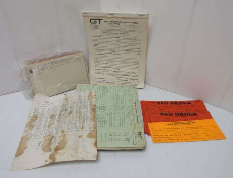 Old Grand Trunk Railroad Forms - Albrecht Auction Service