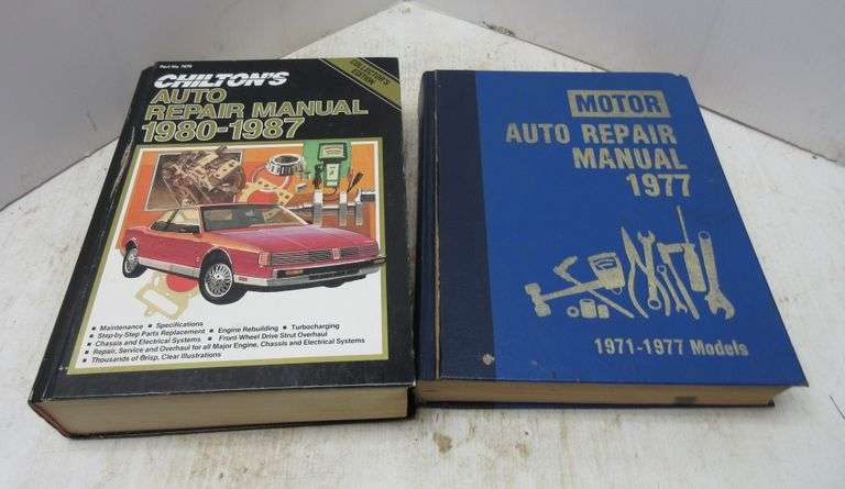 (2) Auto Repair Books: 1- Chilton Auto Repair Manual, 1980-1987 ...