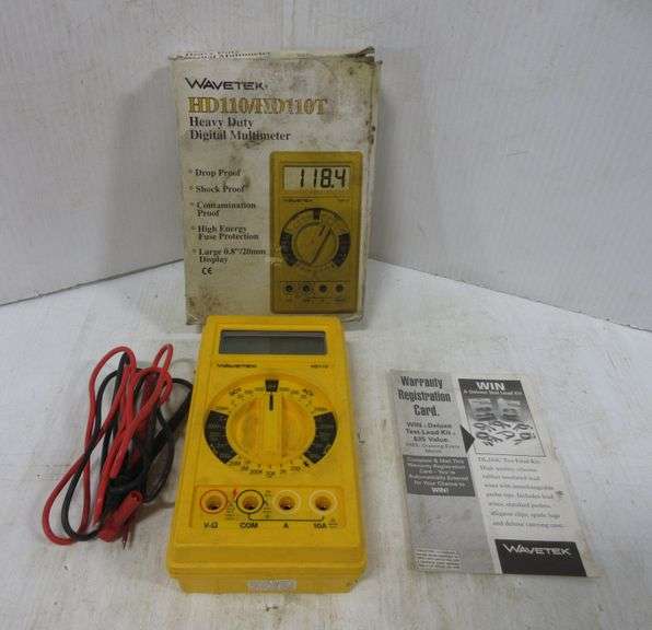 Wavetek HD110/HD110T Heavy Duty Digital Multimeter - Albrecht Auction ...