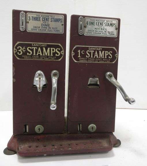 Dual Schermack Stamp Vending Machine, Dime and Nickel, From Schermack ...