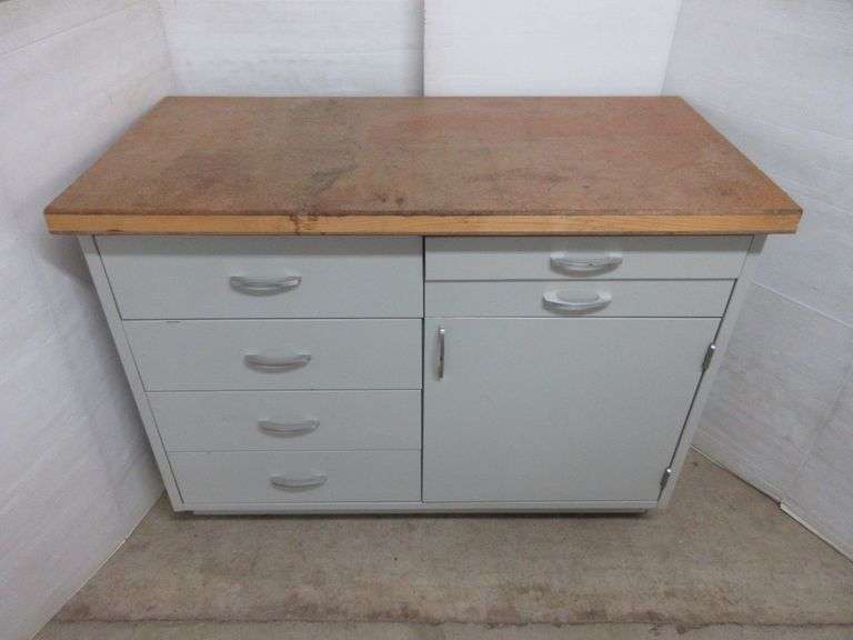 Six-Drawer Tool Box with Storage Area and Shelf, Has Heavy Duty Butcher ...