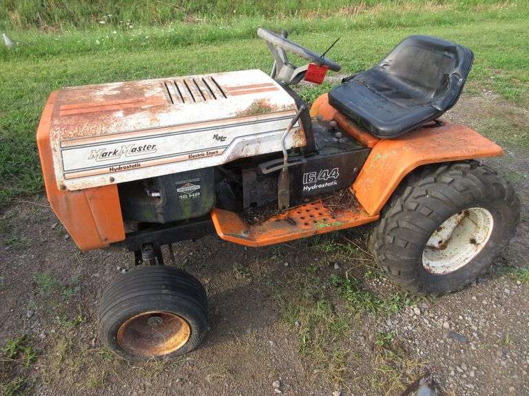Old Mark Master 16144 Hydrostatic Riding Lawn Mower - Albrecht Auction ...