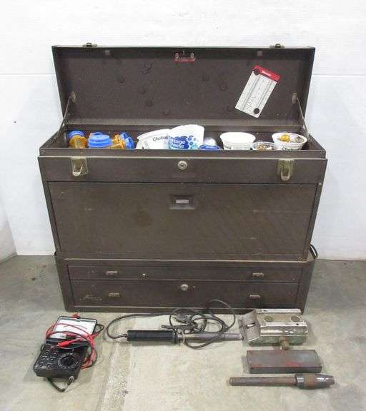 (2) Kennedy Tool Boxes, Include: Two-Drawer Riser Box, 8" x 9 1/2" x 28 ...