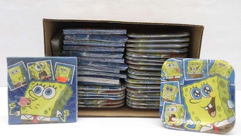 (36) Packages of Sponge Bob Square Pants Plates and Napkins, Includes ...