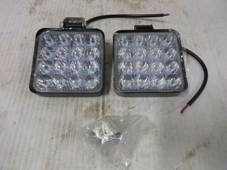 (2) 3" Square LED 12V Utility Lights - Albrecht Auction Service