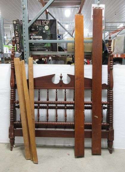 Full Old Wood Bed Frame - Albrecht Auction Service