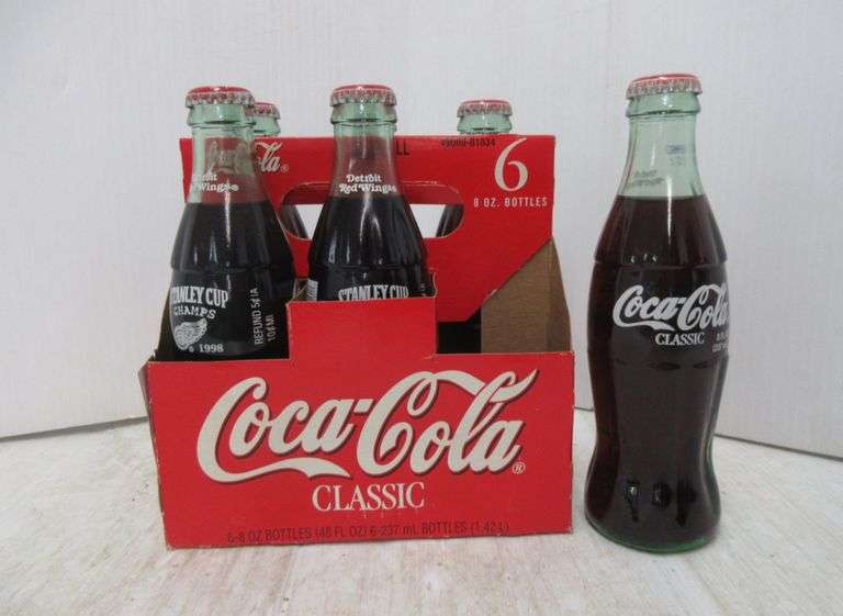 Six-Pack of Coca-Cola Bottles 1998 Stanley Cup Winners Detroit Red ...