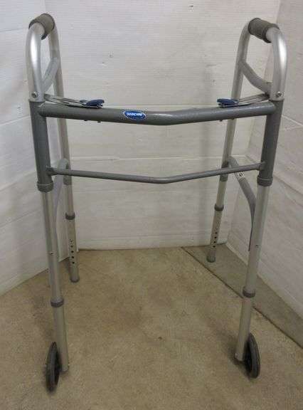 Invacare Walker with Two Wheels - Albrecht Auction Service