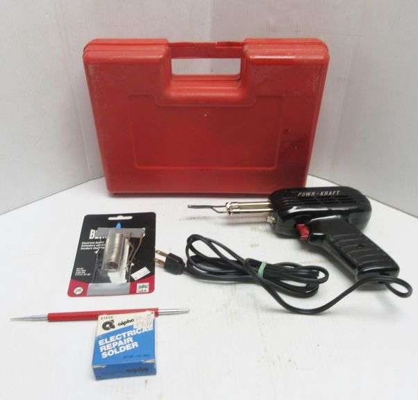 Powr-Kraft Soldering Gun with Solder, an Extra Tip, and Soldering Aid ...