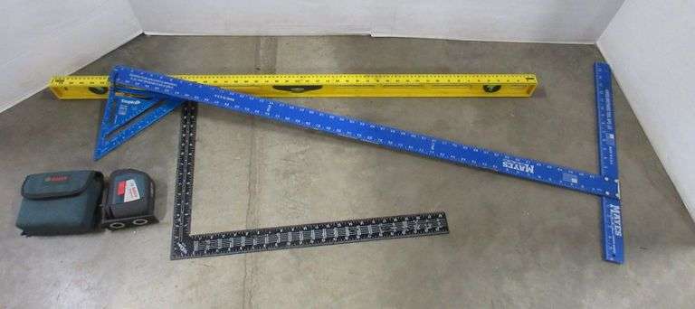 Stanley 4' Level, Hypertouch T-Square, Mayes Bros. T-Square, Empire ...