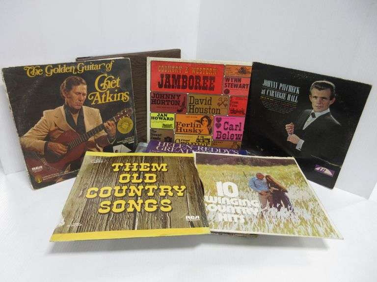 (25) Old Country Albums/Records, Includes: Roy Clark, Chet Atkins ...