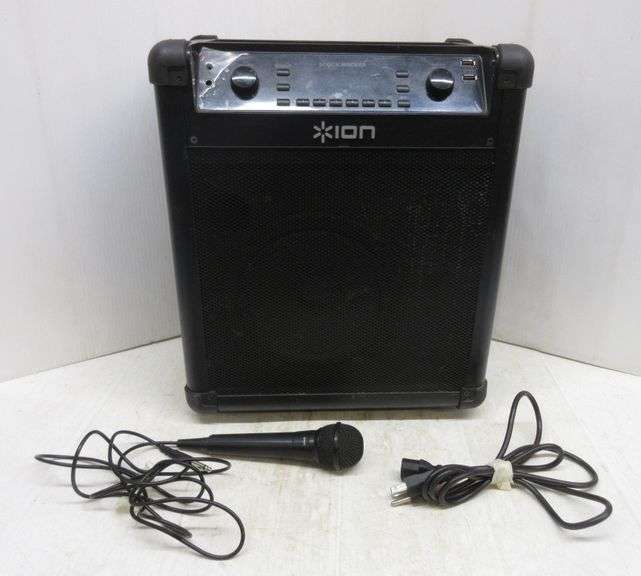 Ion Block Rocker Speaker/Amplifier with Microphone, 110V or Internal ...