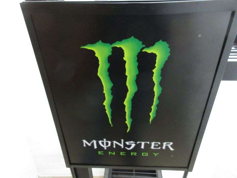 Monster Energy Rack with Locking Wheels - Albrecht Auction Service