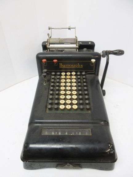 Old Burroughs Adding Machine, Seven Digit with Visible Total, Used ...