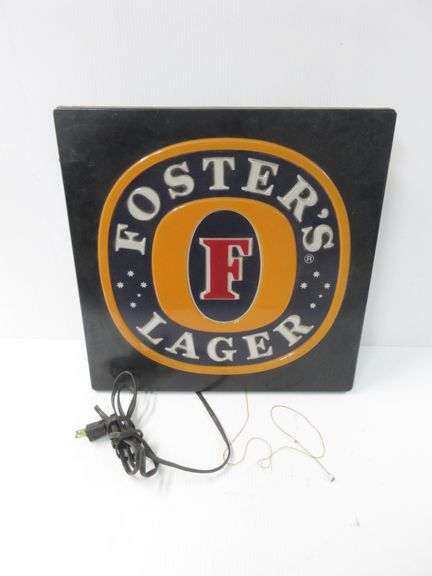 "Fosters" Lighted Sign - Albrecht Auction Service