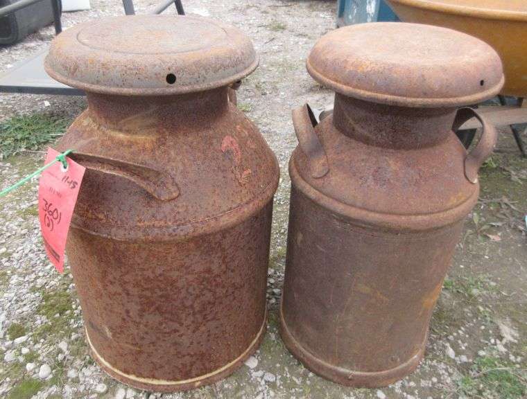 (2) Miniature Milk Cans - Albrecht Auction Service