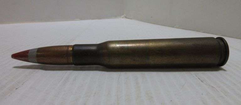 1951 Twin City Arsenal of Minneapolis .50 Cal. Live Round, Red and ...