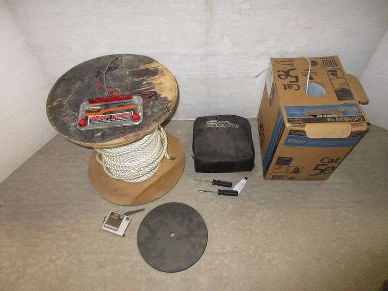Tools, Helium Tank, Toilet Router, and a Disk for Cutting Wire ...