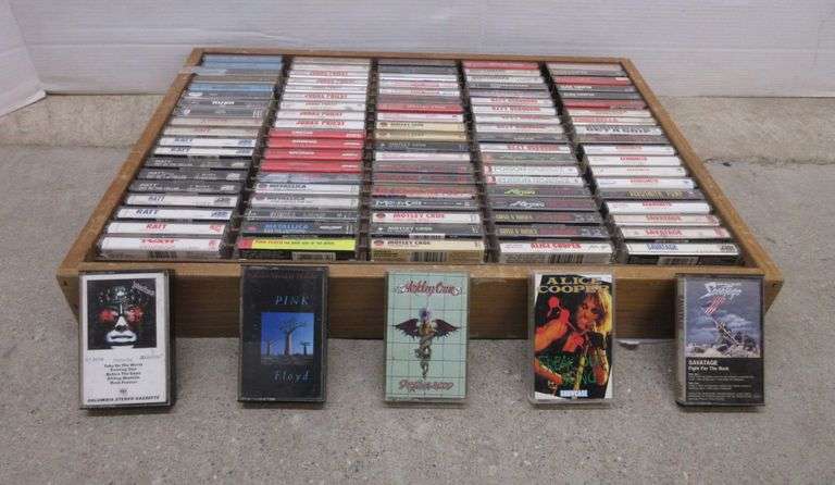 (100) Cassettes in Wood Case, Classic Rock Collection - Albrecht ...