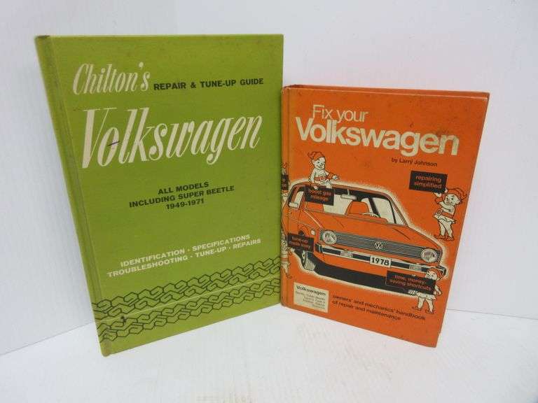 (2) Older Volkswagen Hardcover Repair, Tune Up, and Fix It Repair Books ...