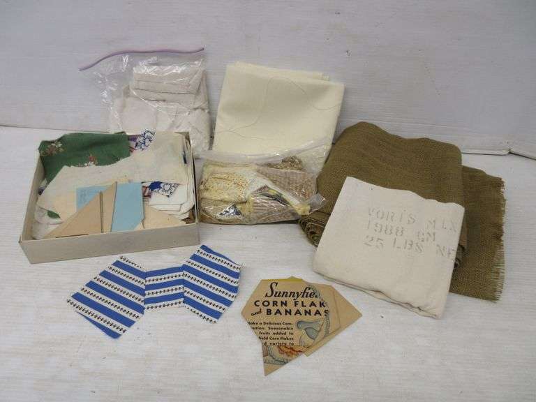 Aida Embroidery Fabric Yardage, Yards of Burlap, Feed Sack, Quilt ...