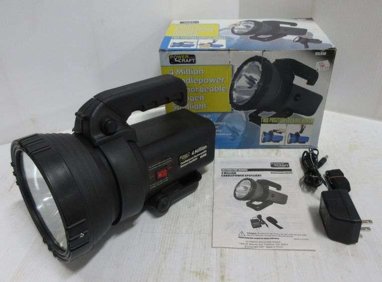 Powercraft 4 Million Candle Power Rechargeable Halogen Spotlight ...