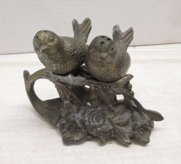 Circa 1920's Silver-Plate Birds on a Branch Salt and Pepper Shakers ...