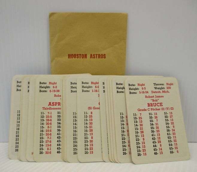 (20) Different Houston Astro Baseball Game Cards: The Youngest Player ...