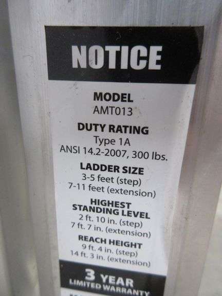 Mighty Multi-Ladder, 3'-5' Step, 7'-11' Extension - Albrecht Auction ...