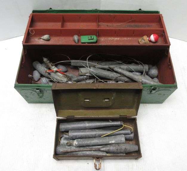 (2) Metal Boxes of Sinkers, and a Cardboard Box of Sinkers - Albrecht ...