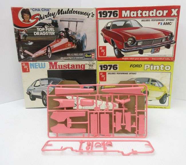 (4) Vintage Model Car Kits in Original Packaging, Complete with ...
