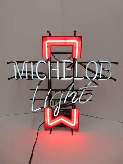 Three-Color Michelob Light Neon Beer Sign - Albrecht Auction Service