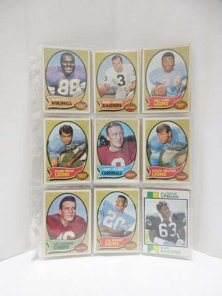 (72) 1970 to 1978 Topps Football Cards, Include: Lem Barney Rookie, Len ...