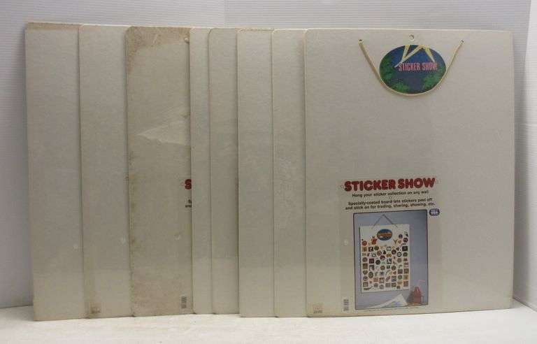 (8) 1983 Sticker Show Hanging Coated Boards - Albrecht Auction Service